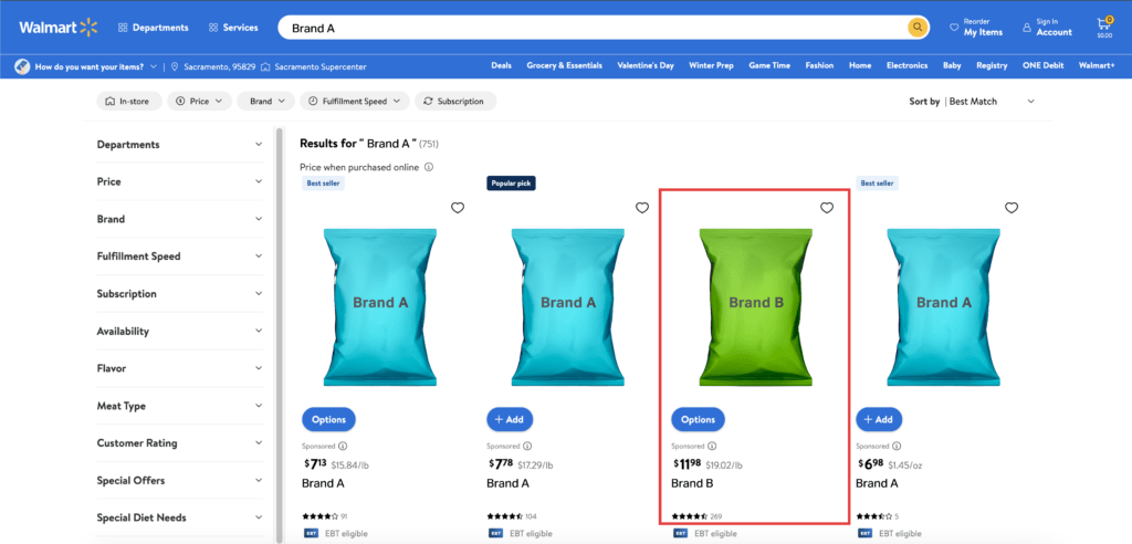 Walmart Launches Brand Conquesting Feature: 6 CPG Actions