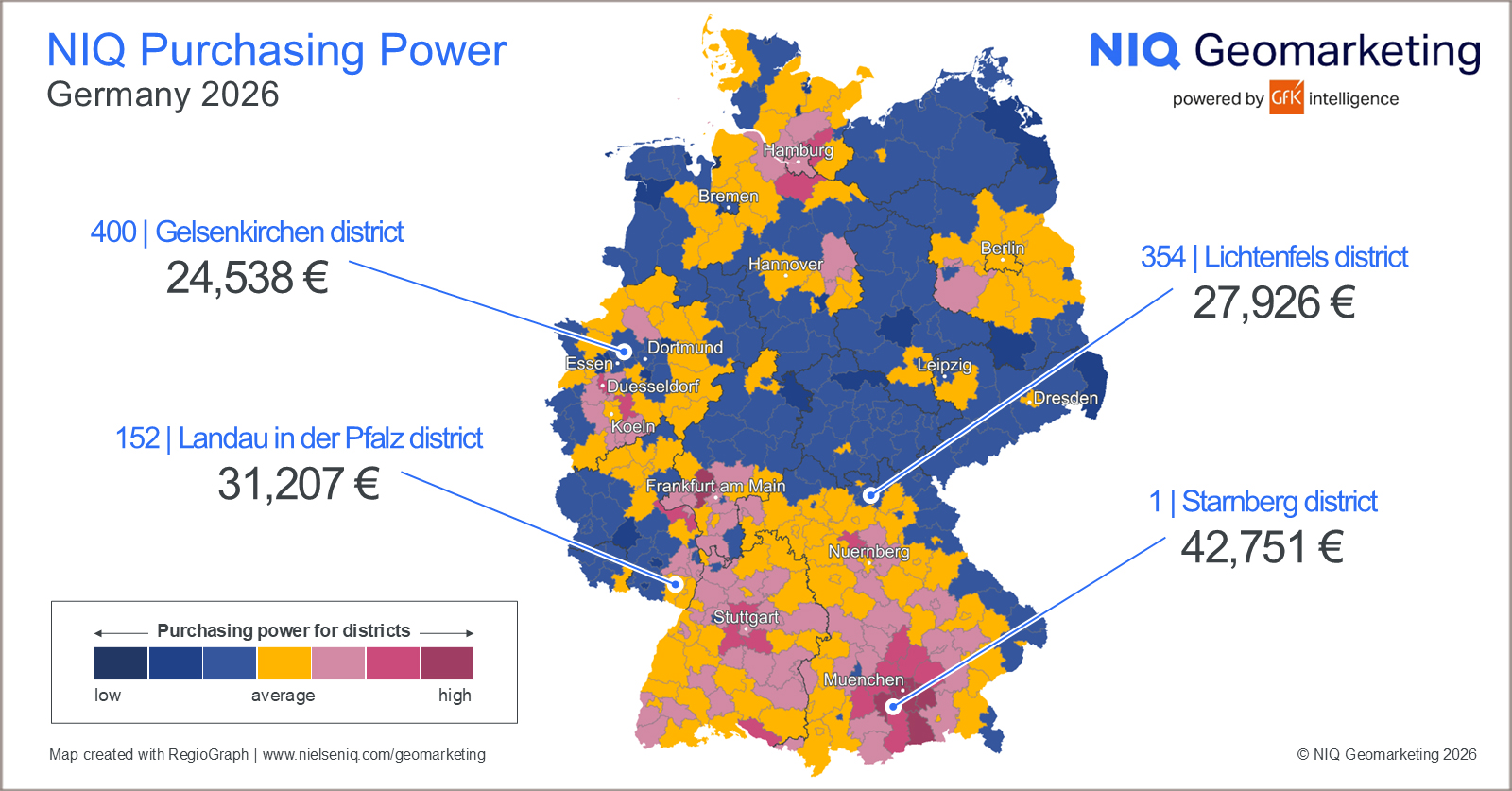 Map of the Month: NIQ Purchasing Power, Germany 2026 - NIQ